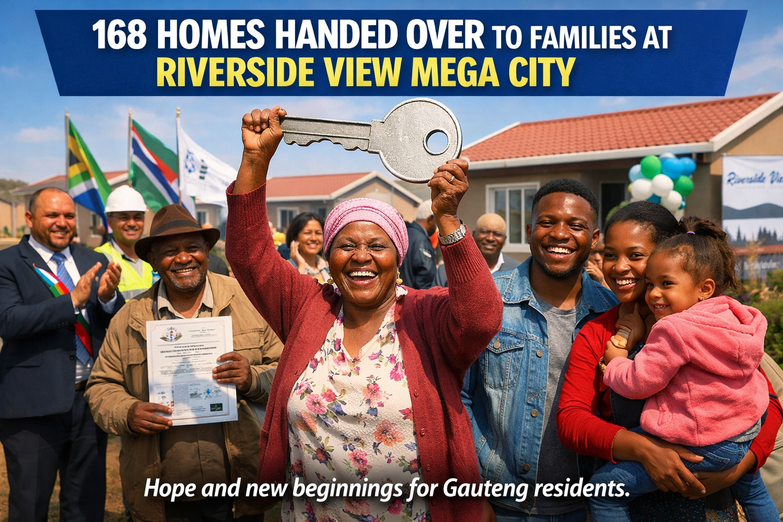 168 Homes Handed Over to Families at Riverside View Mega City - Gauteng ...